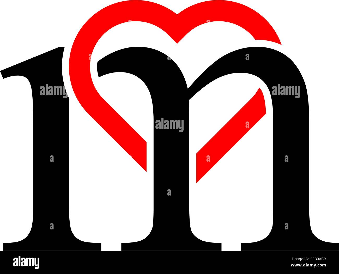 Love Inspired Letter M Logo Stock Vector Image & Art - Alamy