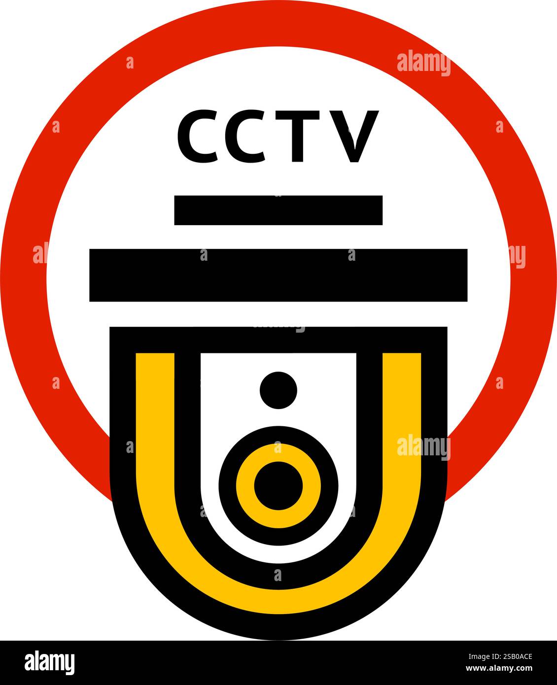 CCTV sticker, video surveillance, vector sticker Stock Vector Image ...