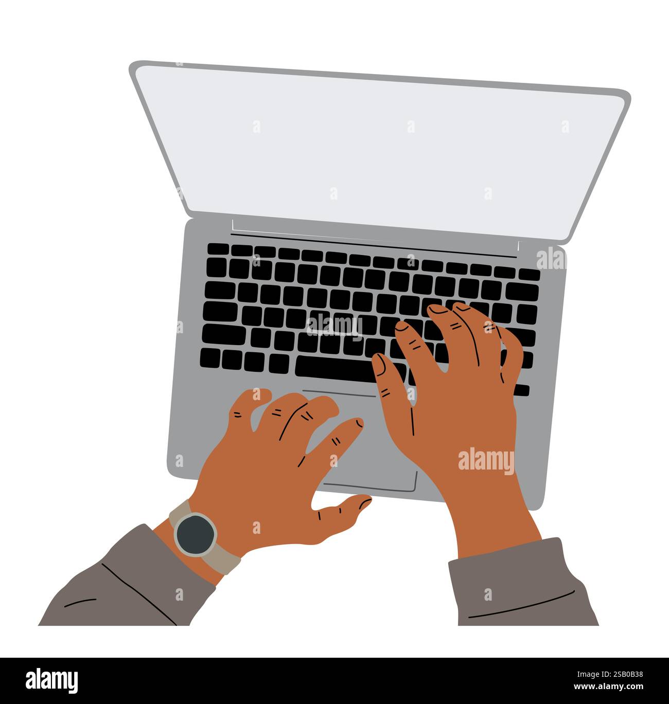 Male hands using digital Stock Vector Images - Alamy