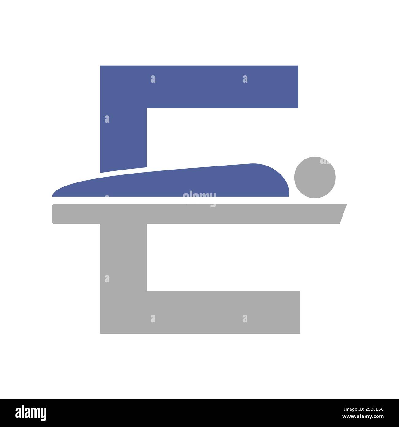 Initial Letter E MRI Symbol Of Medical MRI Procedure Vector Template ...