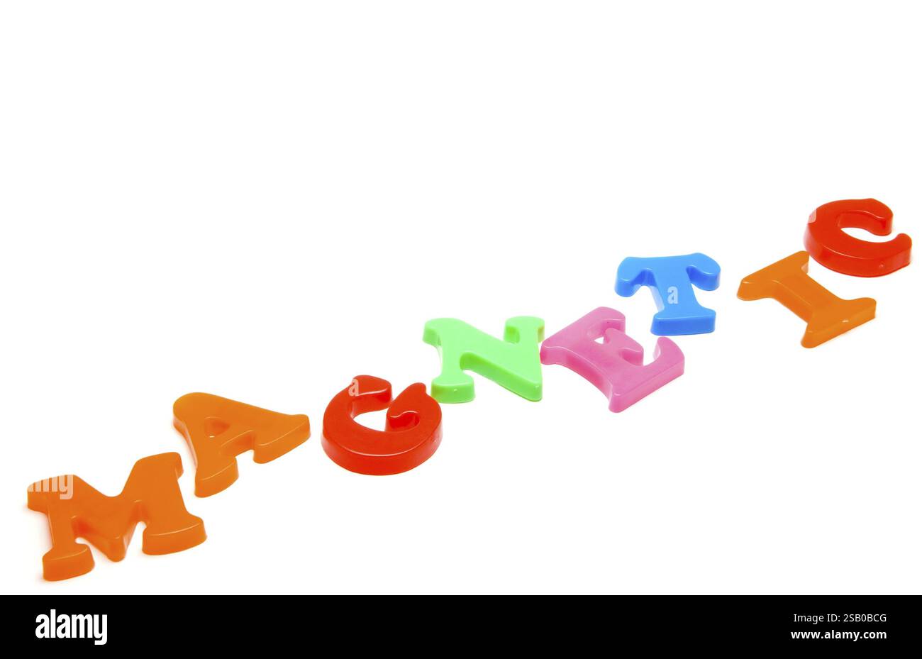 Preschol refrigerator magnet letters spelling out the word Magnetic ...