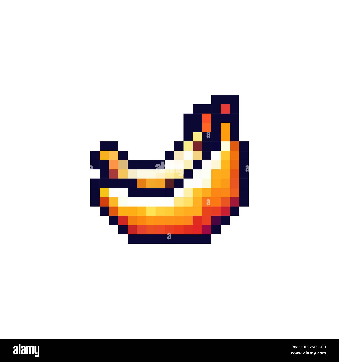 Logo fruit yellow banana. Icon fruit pixel. 8 bit icon two bananas ...