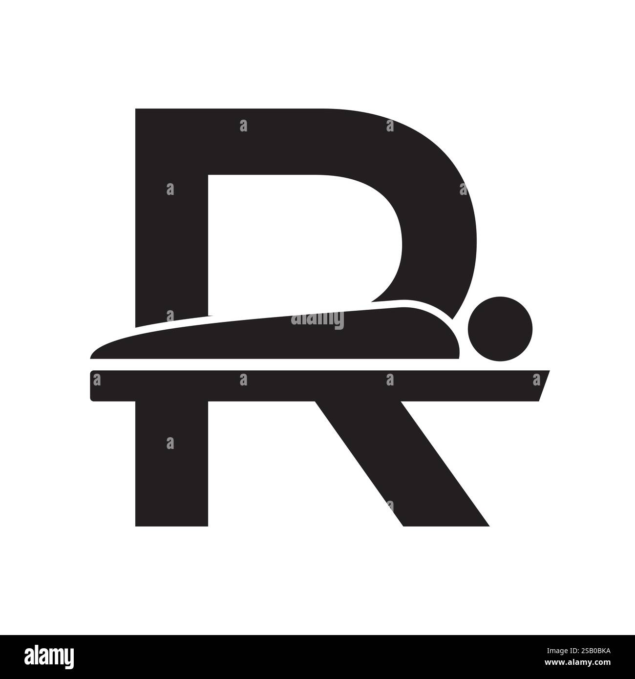 Initial Letter R MRI Symbol Of Medical MRI Procedure Vector Template ...