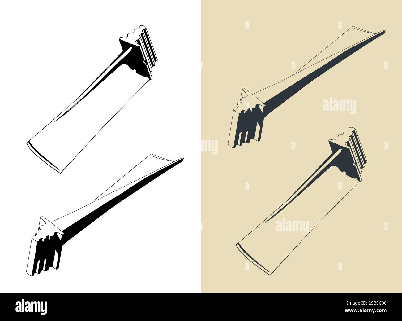Stylized vector illustrations of gas turbine blades Stock Vector Image ...