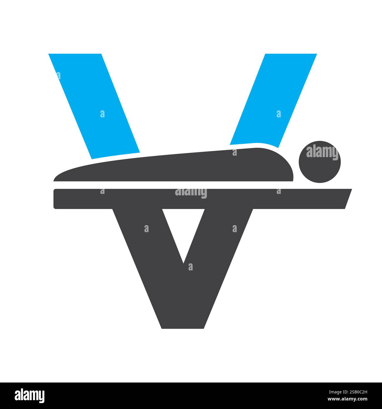 Initial Letter V MRI Symbol Of Medical MRI Procedure Vector Template ...