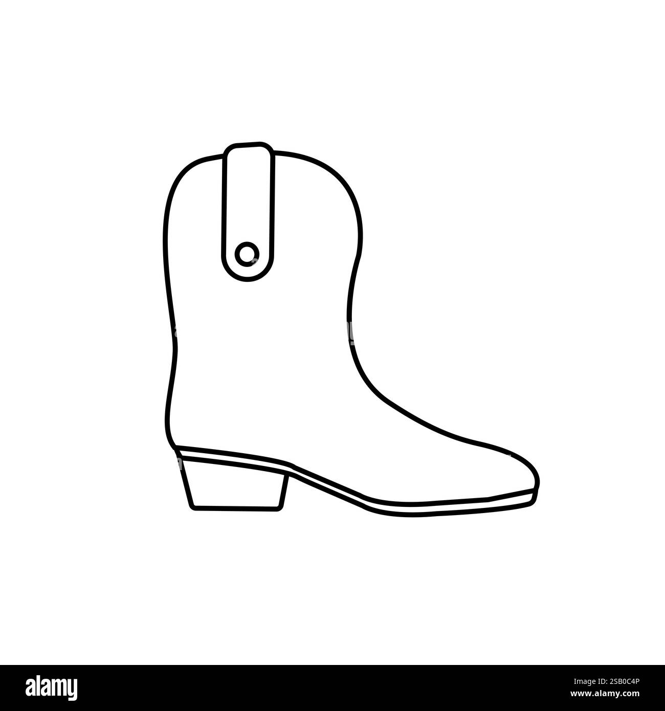 Vector flat cartoon cowboy boot isolated on white background Stock ...