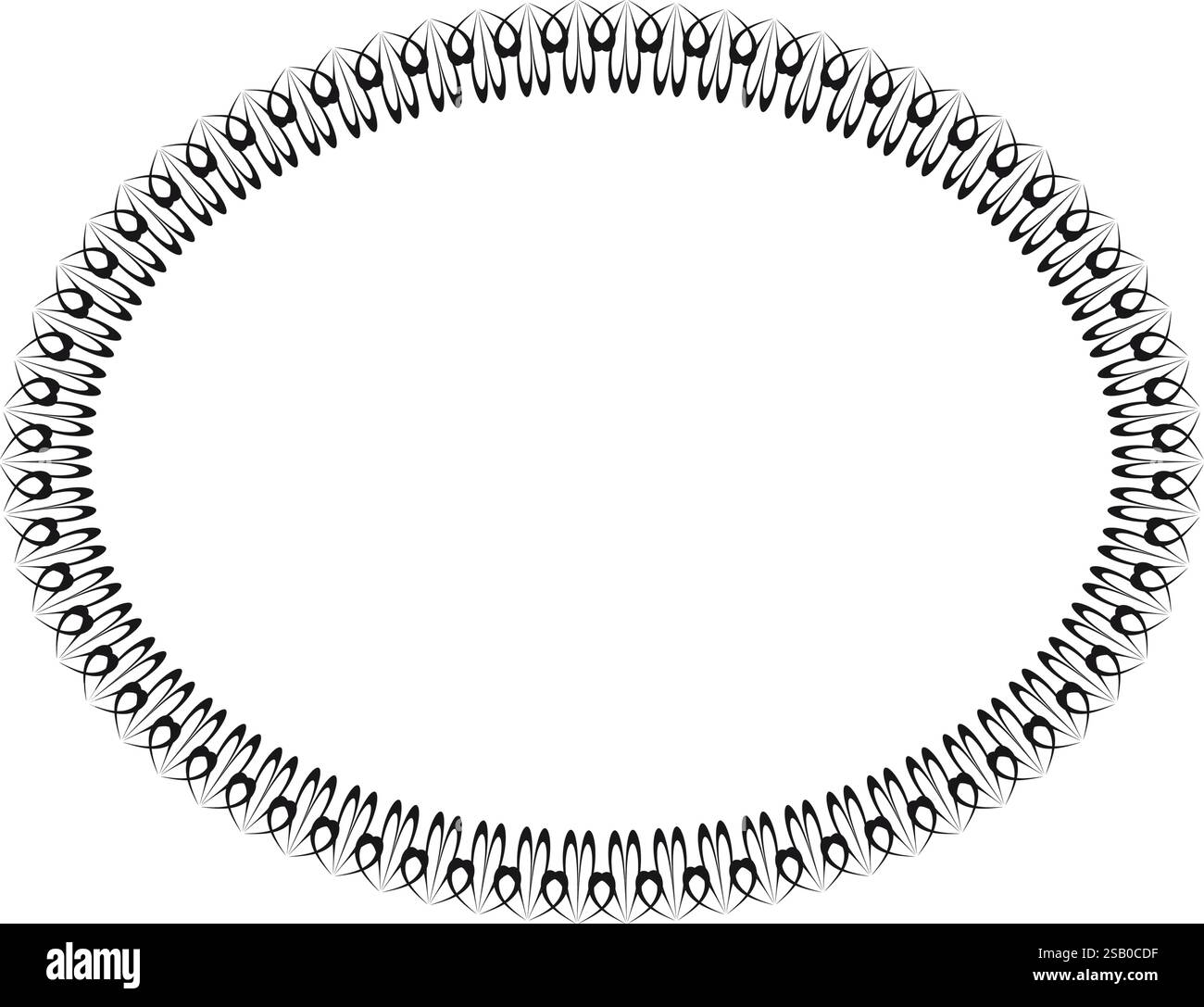 Oval border basic shapes monogram frame Oval border basic shapes ...