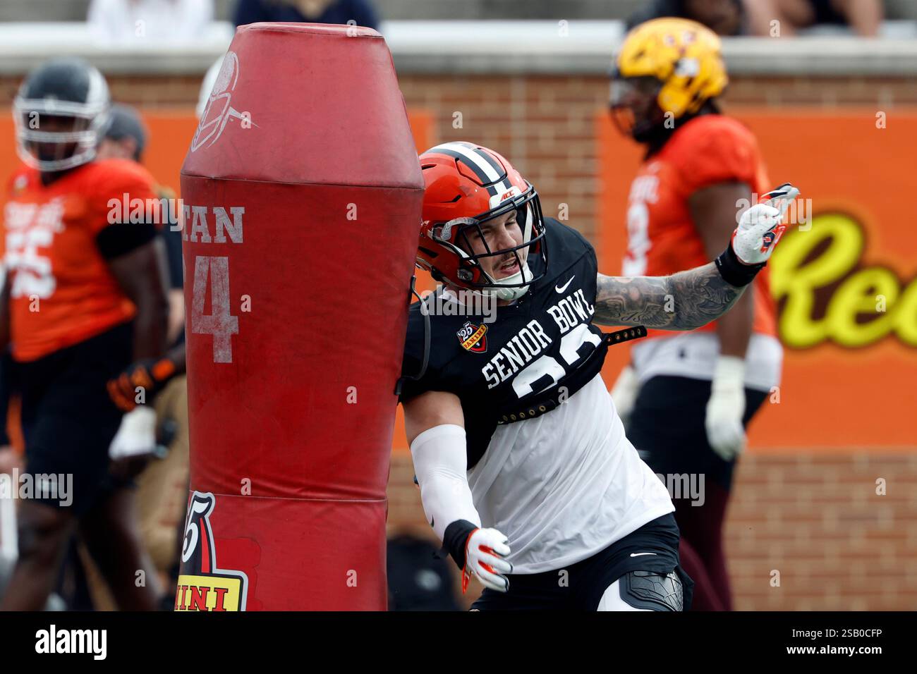 National team defensive back Justin Barron of Syracuse (23) runs ...