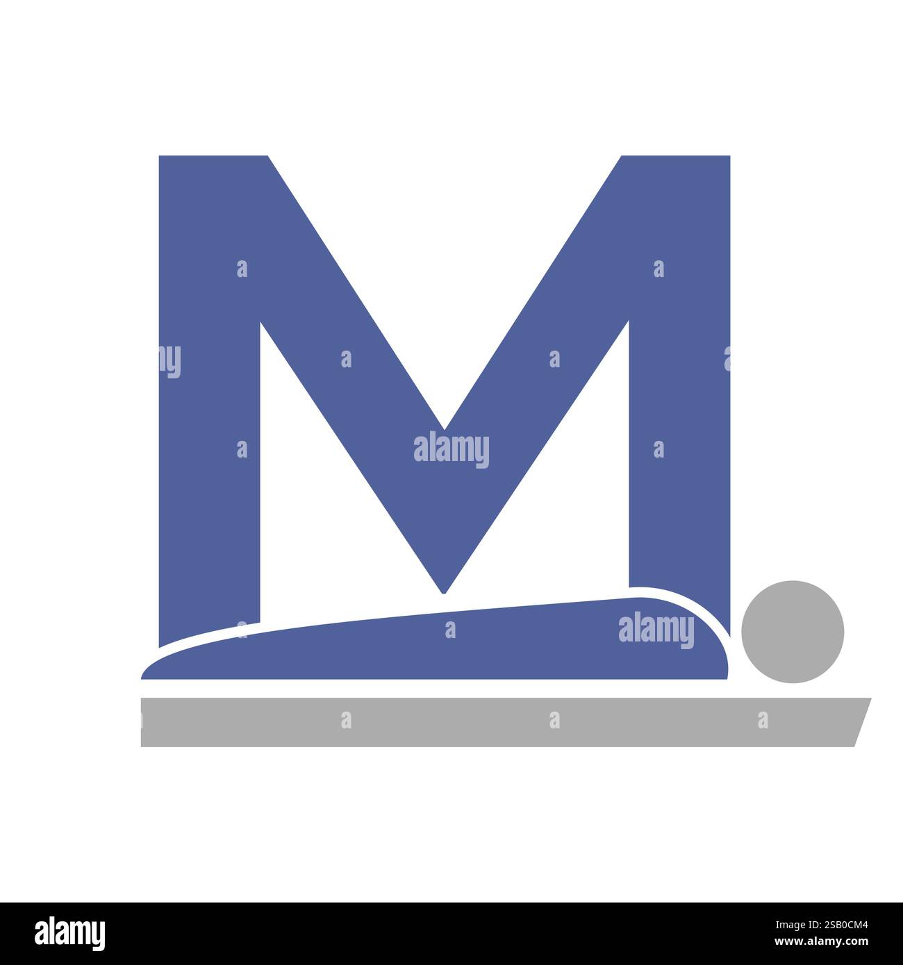 Initial Letter M MRI Symbol Of Medical MRI Procedure Vector Template ...
