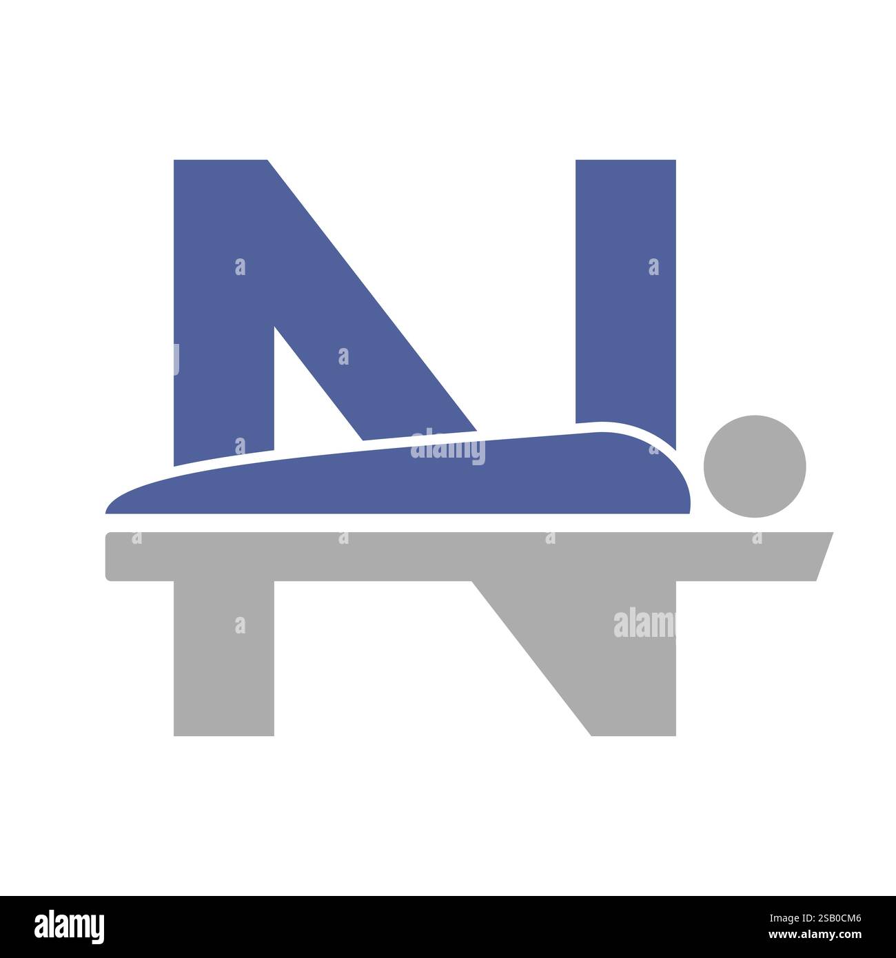Initial Letter N MRI Symbol Of Medical MRI Procedure Vector Template ...
