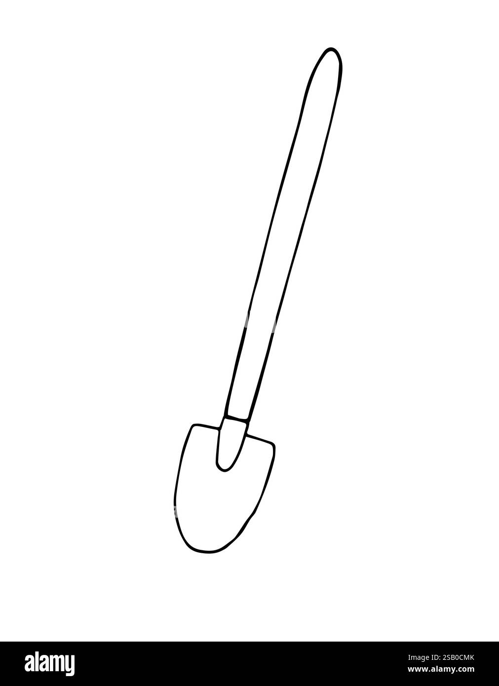 Vector hand drawn doodle sketch shovel isolated on white background ...