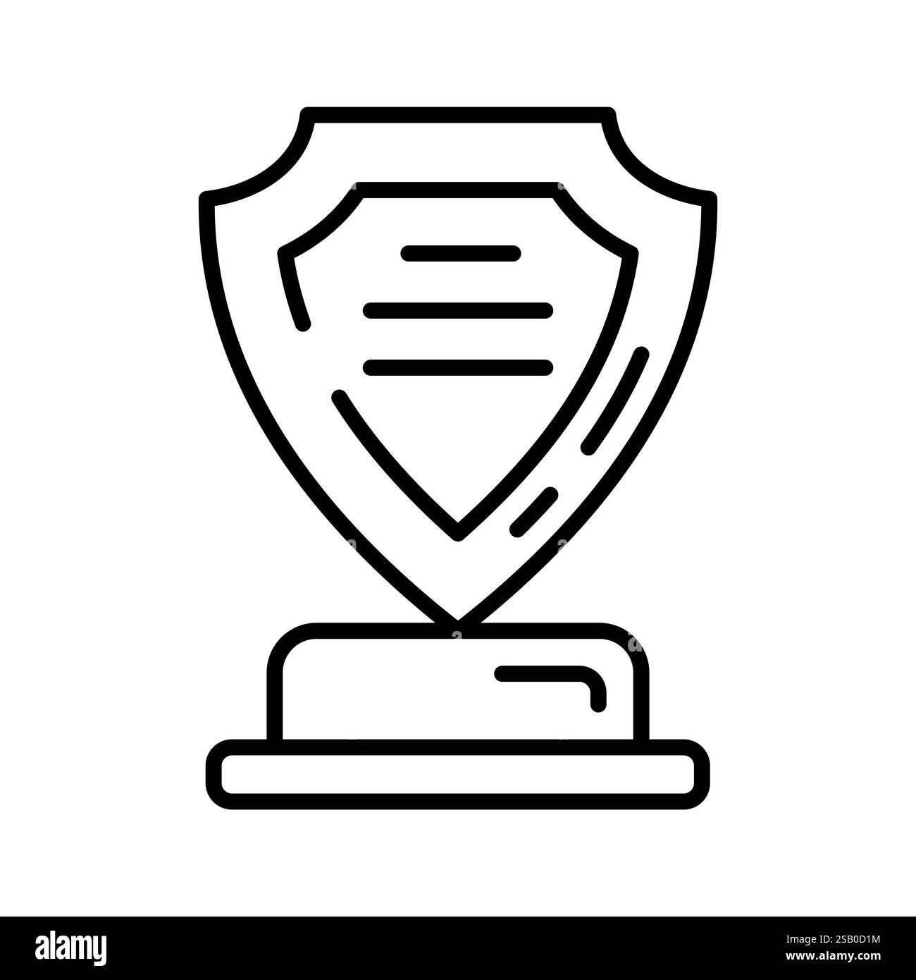 Shield trophy icon, ready to use vector, isolated on white background ...