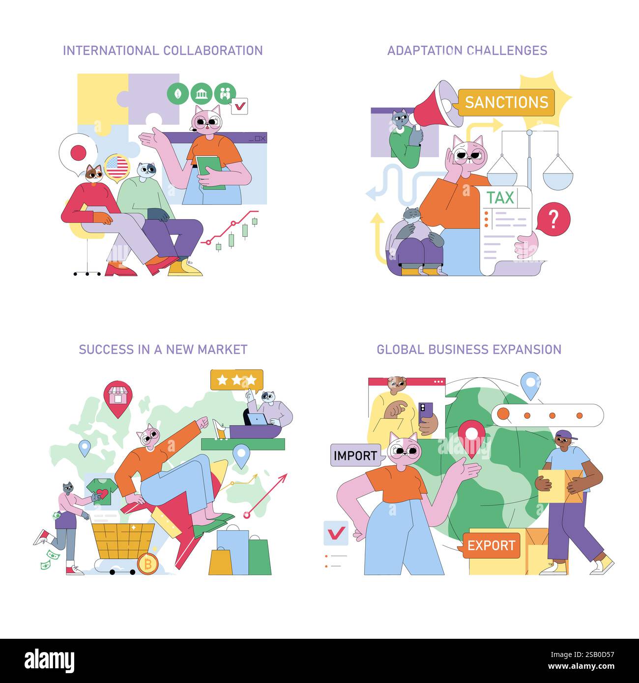 International business growth and collaboration themes. Exploring ...
