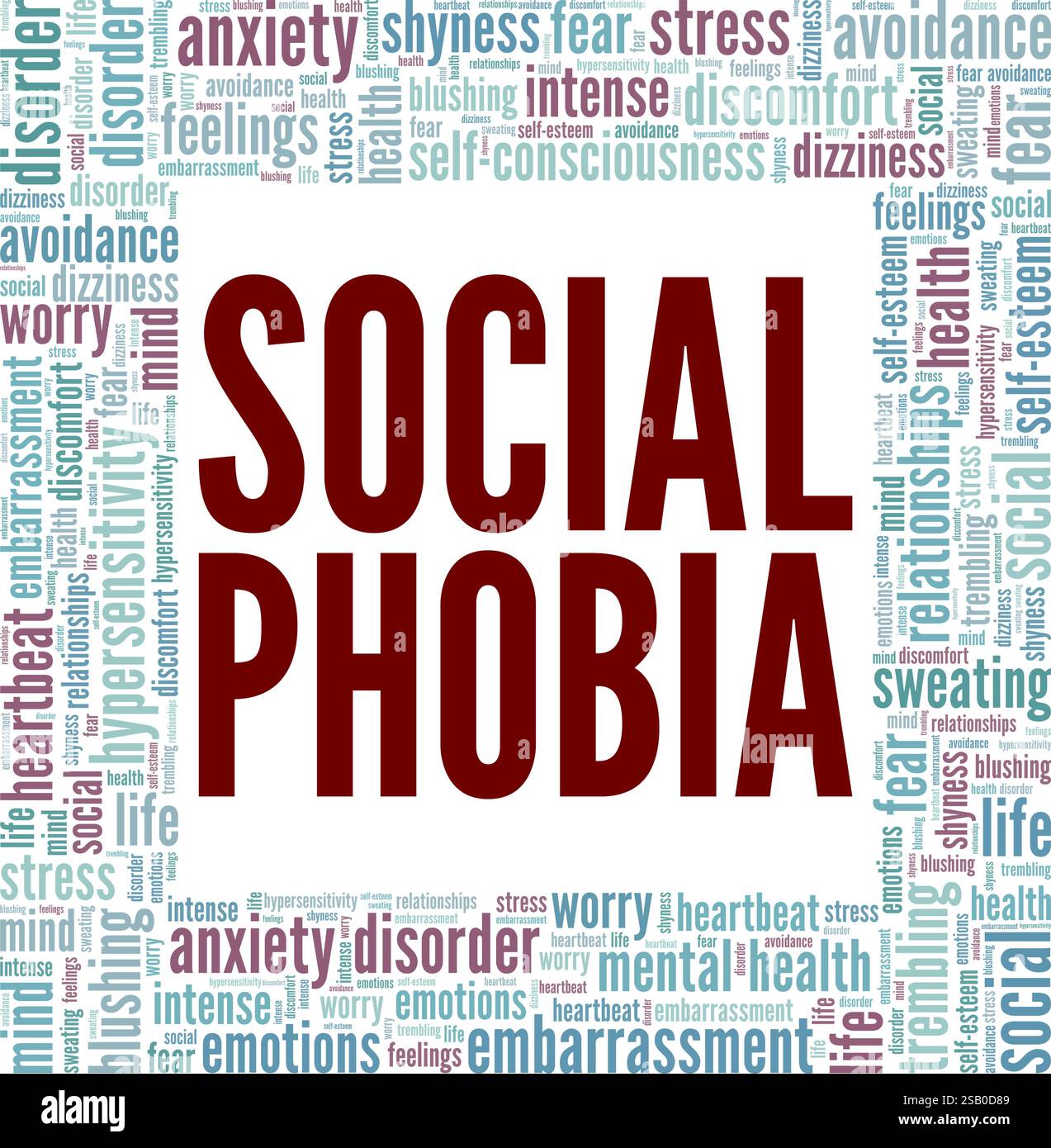 Social Phobia word cloud conceptual design isolated on white background Stock Vector Image & Art ...