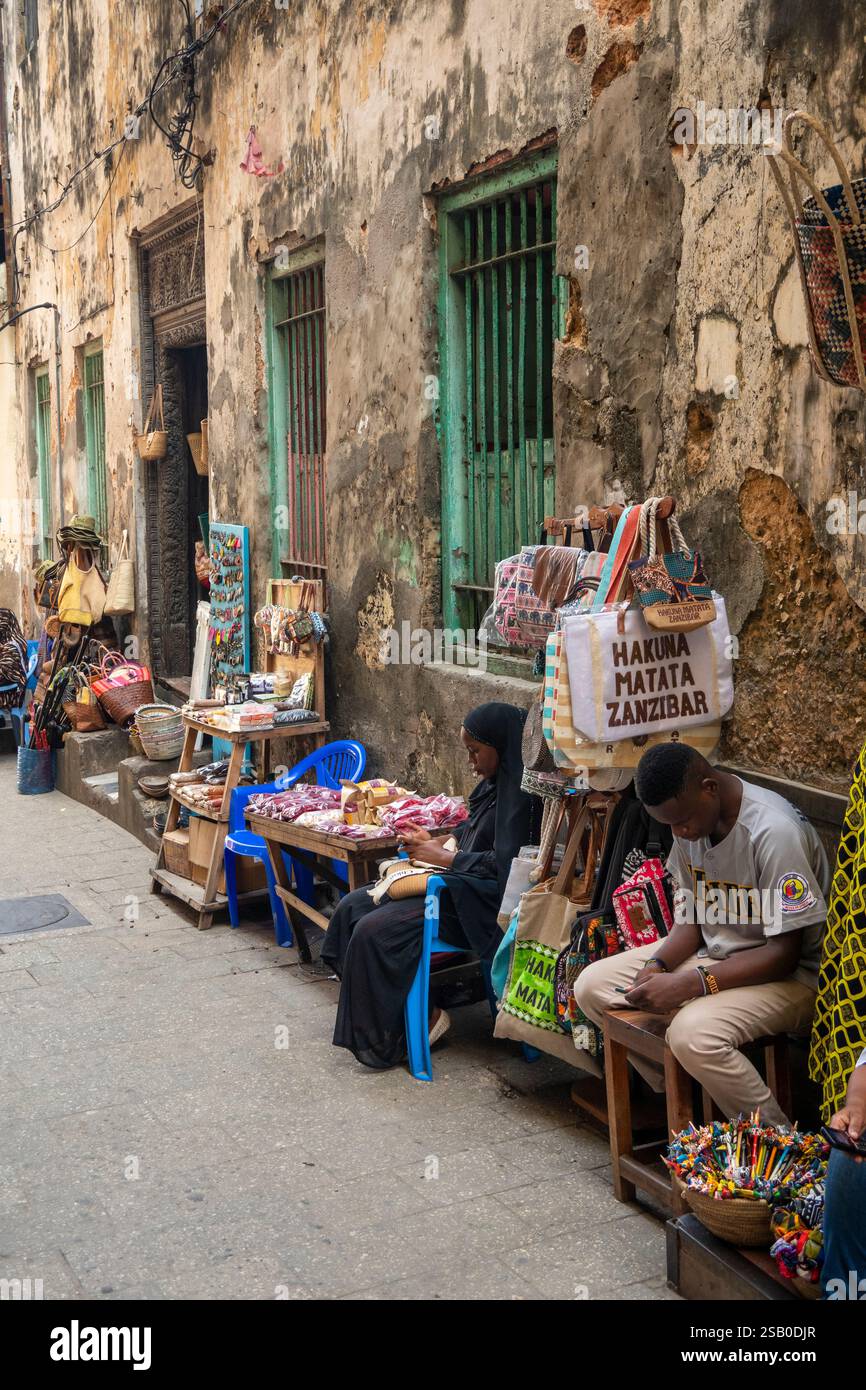 Africa Tanzania, Zanzibar, Stonetown, old town, Baghani, tourist ...
