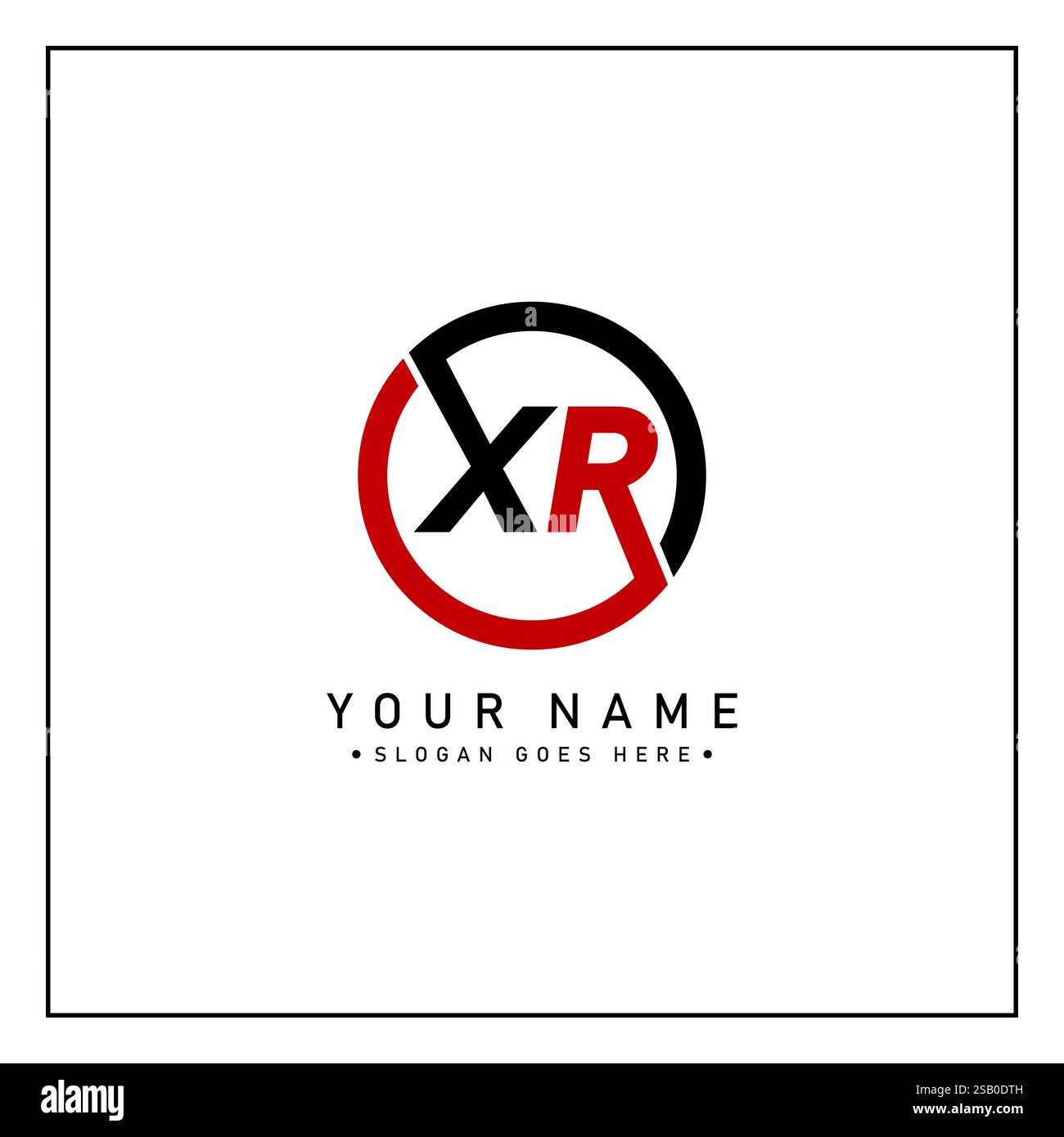 Initial XR Vector Logo - Elegant Monogram Template for letter X and R ...