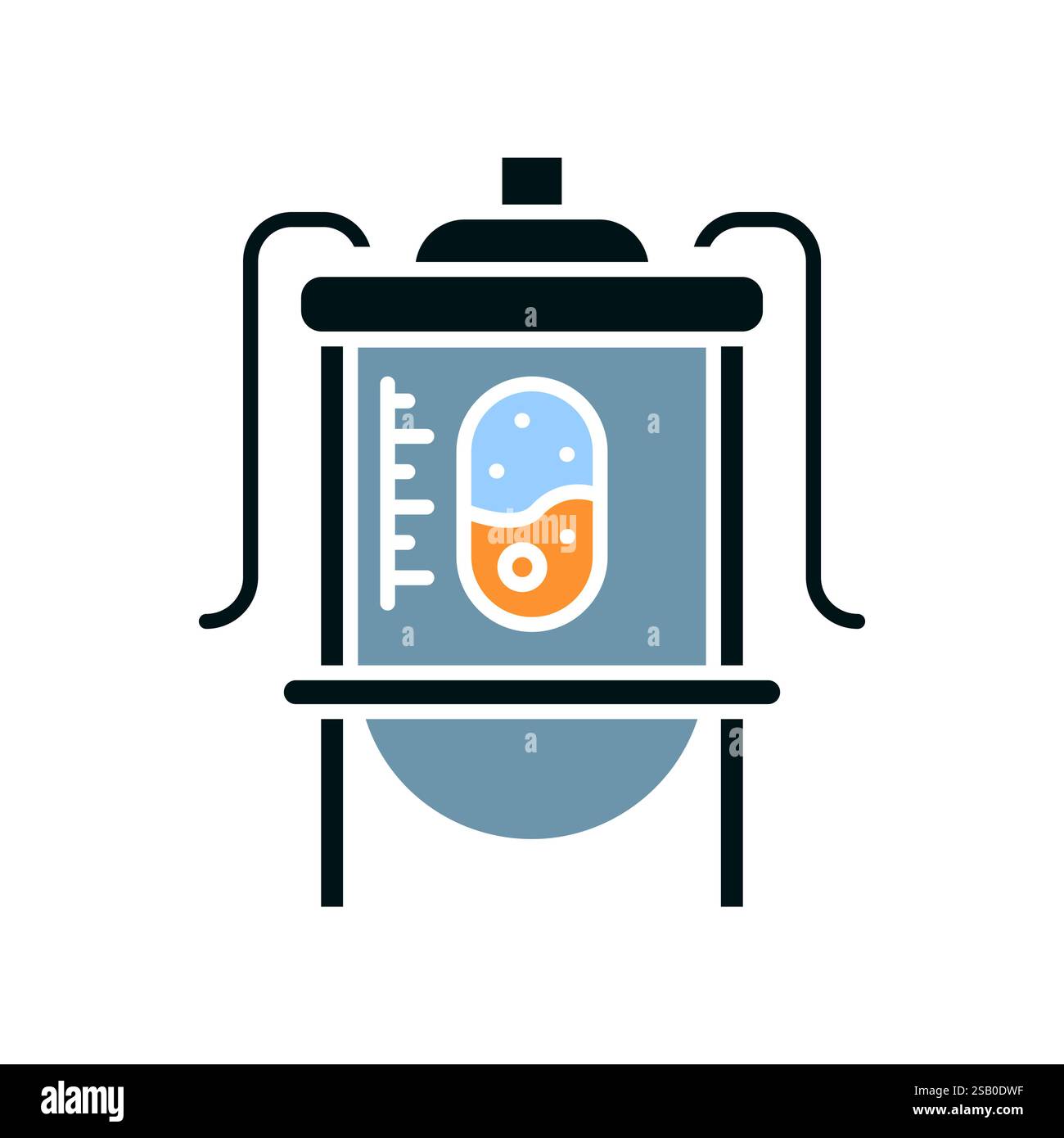 Bioreactor flat icon. Vector isolated element. Editable stroke Stock Vector Image & Art - Alamy