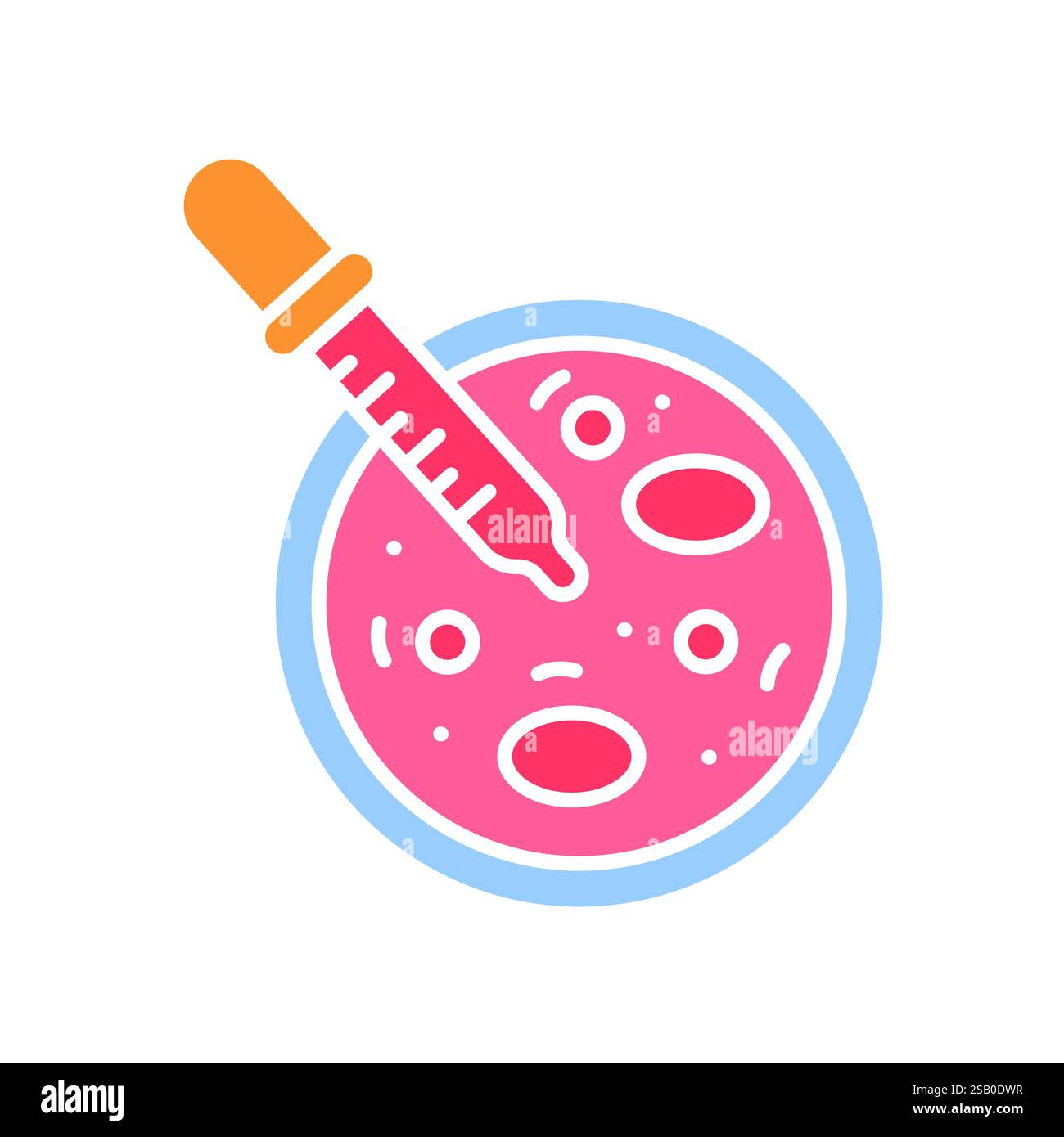Cell culture flat icon. Vector isolated element. Editable stroke Stock ...