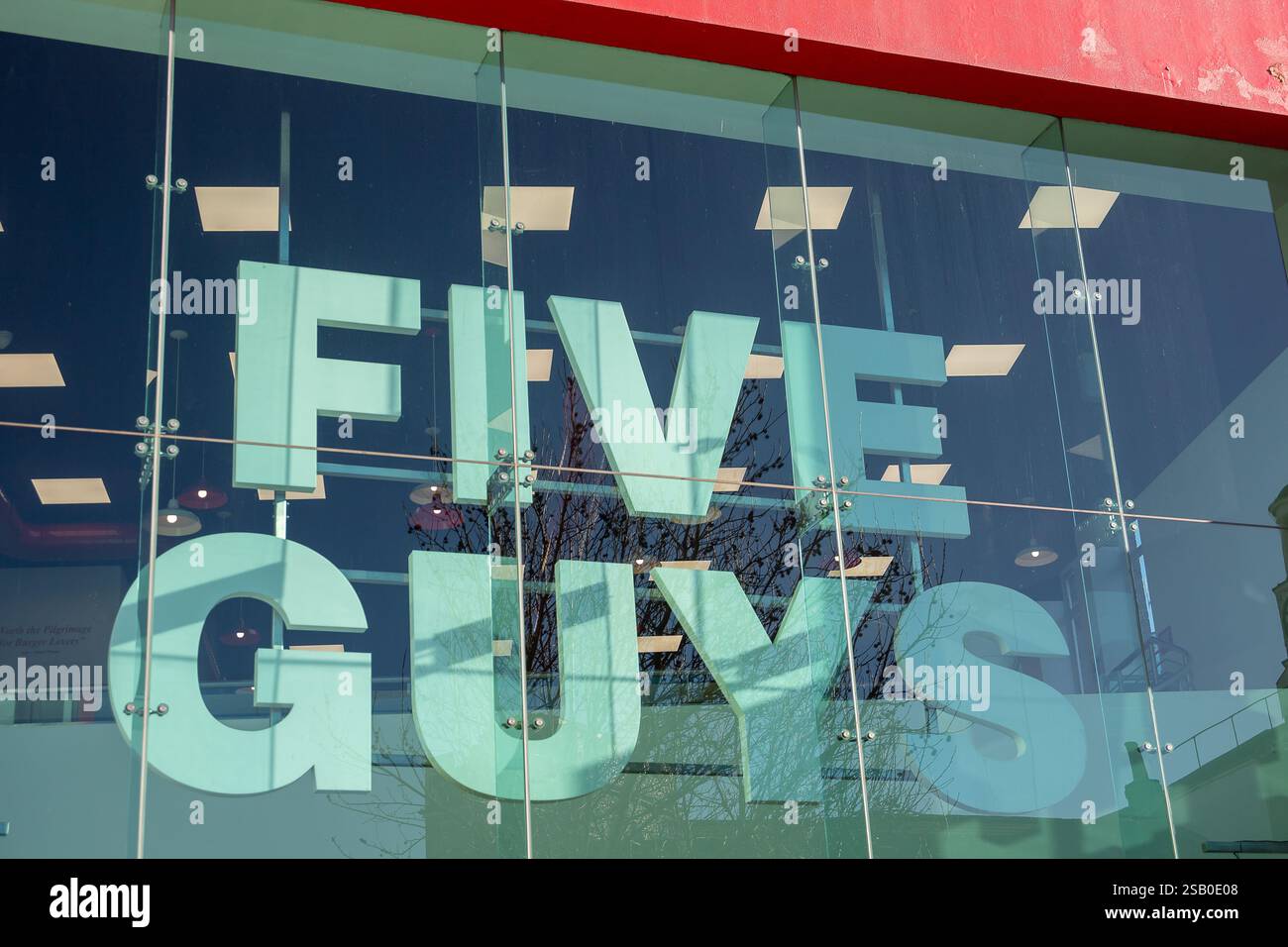 Uxbridge, UK. 30th January, 2025. A Five Guys burger restaurant in ...