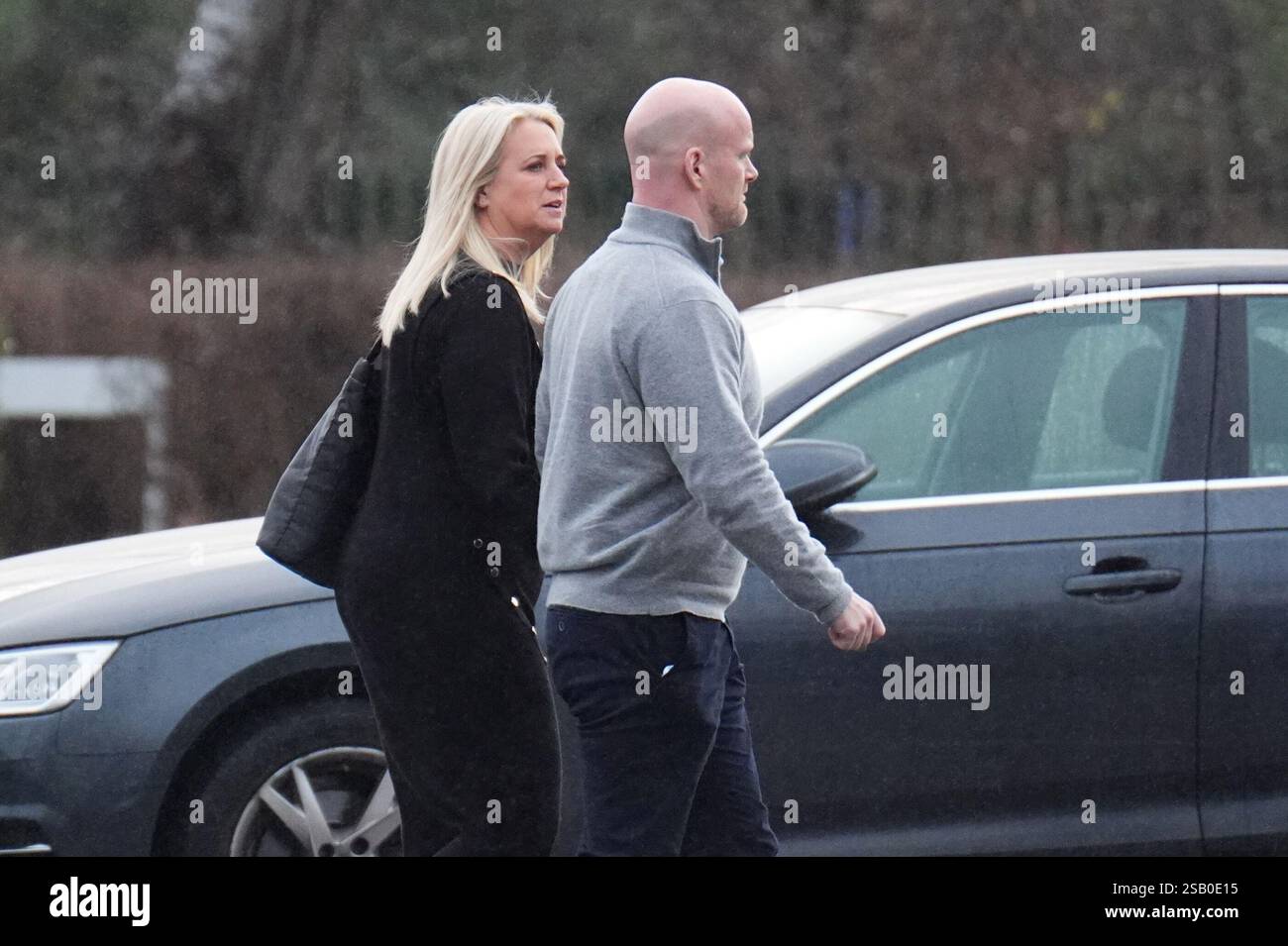 Amy Keane, the mother of Oliver White, outside Woolwich Crown Court in London as the trial ...