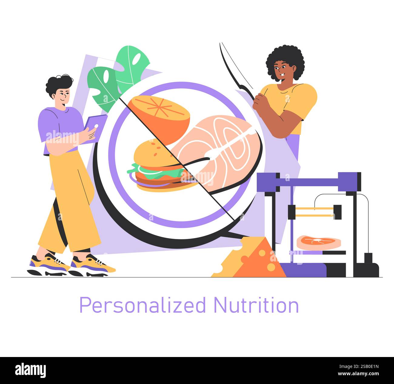 Personalized Nutrition concept. Individuals adopting 3D printed food ...
