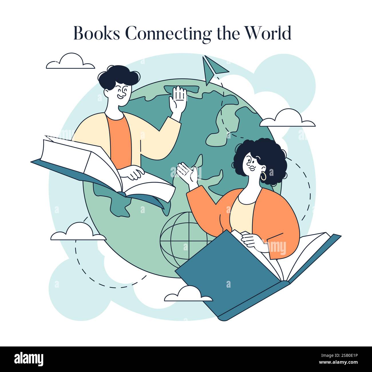 World Book Day illustration. Celebrating the power of literature to ...