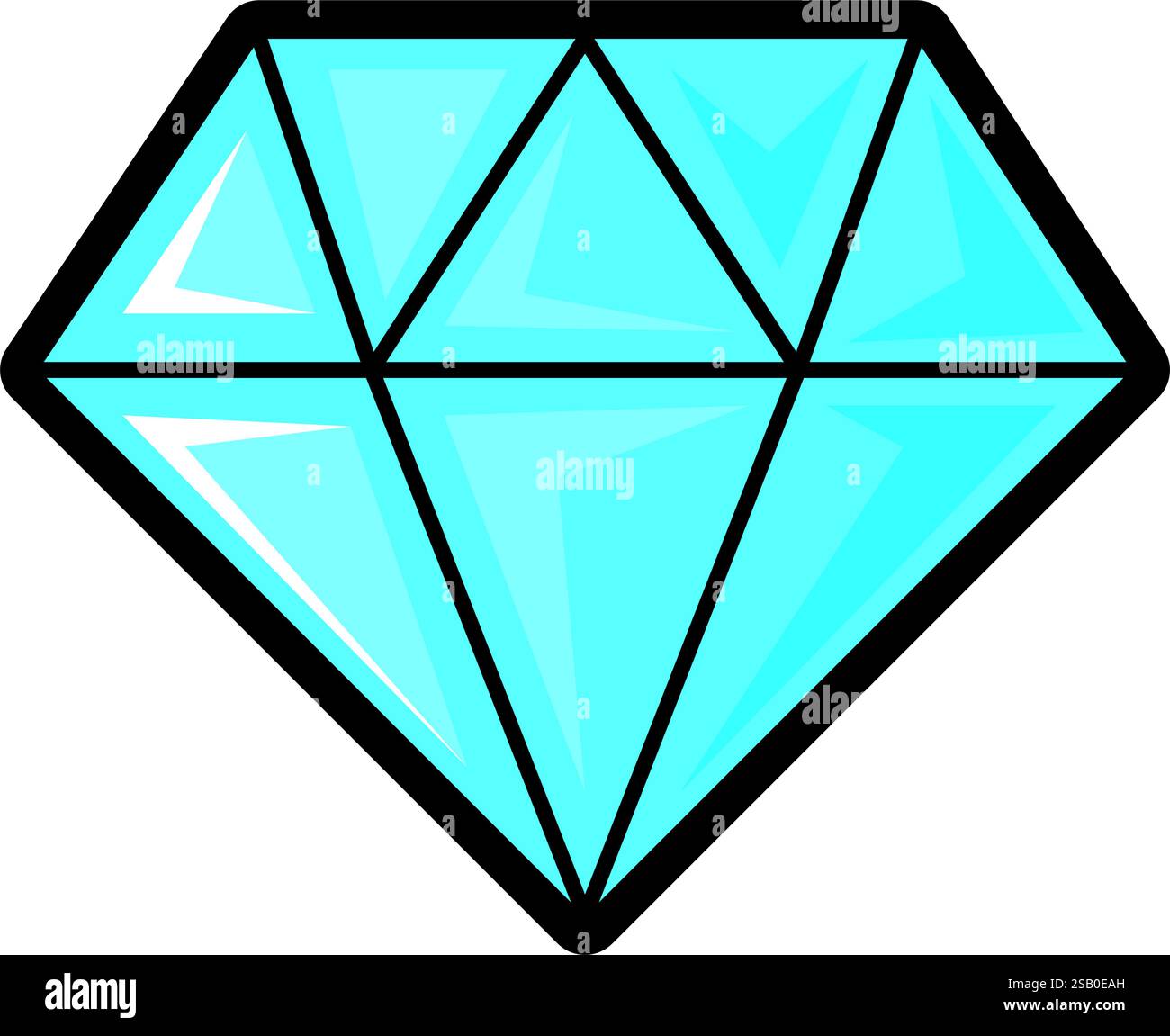 Shiny Blue Diamond Pop Art Illustration Stock Vector Image & Art - Alamy