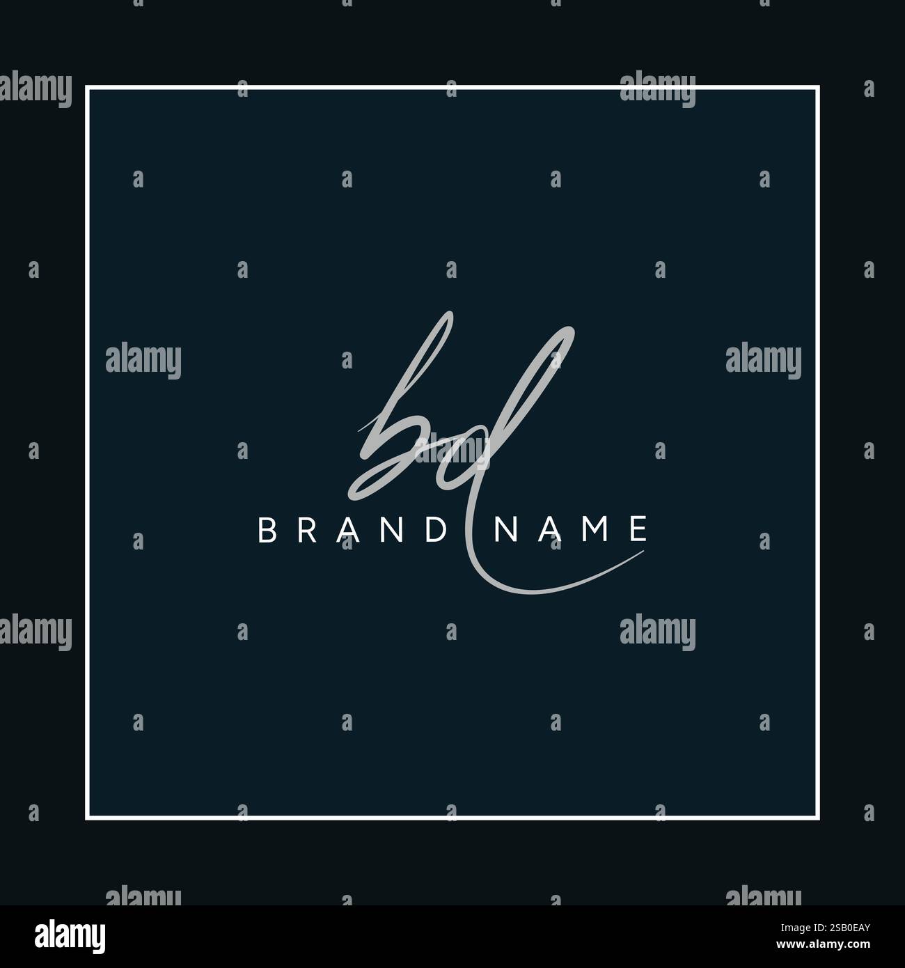 BD Signature Logo - Handwritten Vector Logo Template for BD Alphabet ...