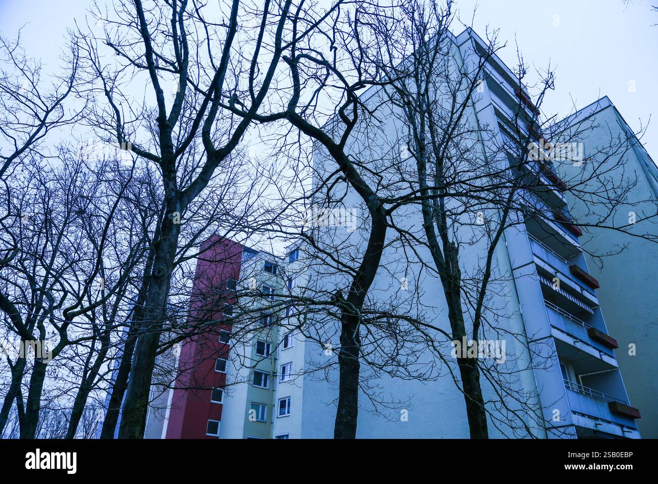skyscraper in Germany, apartment, architecture, blue sky Stock Photo ...