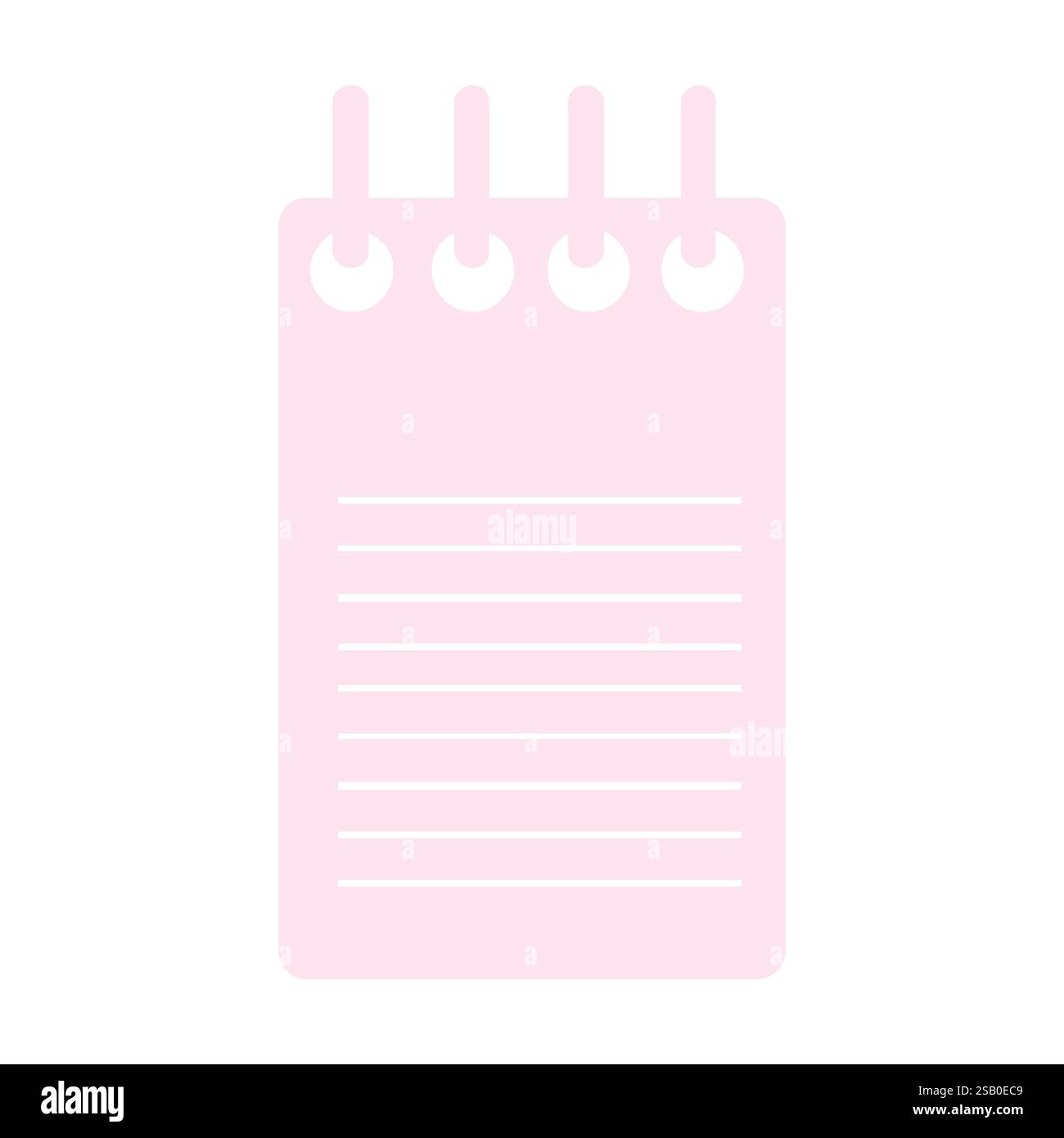 Pink Spiral Notepad Icon Stock Vector Image & Art - Alamy