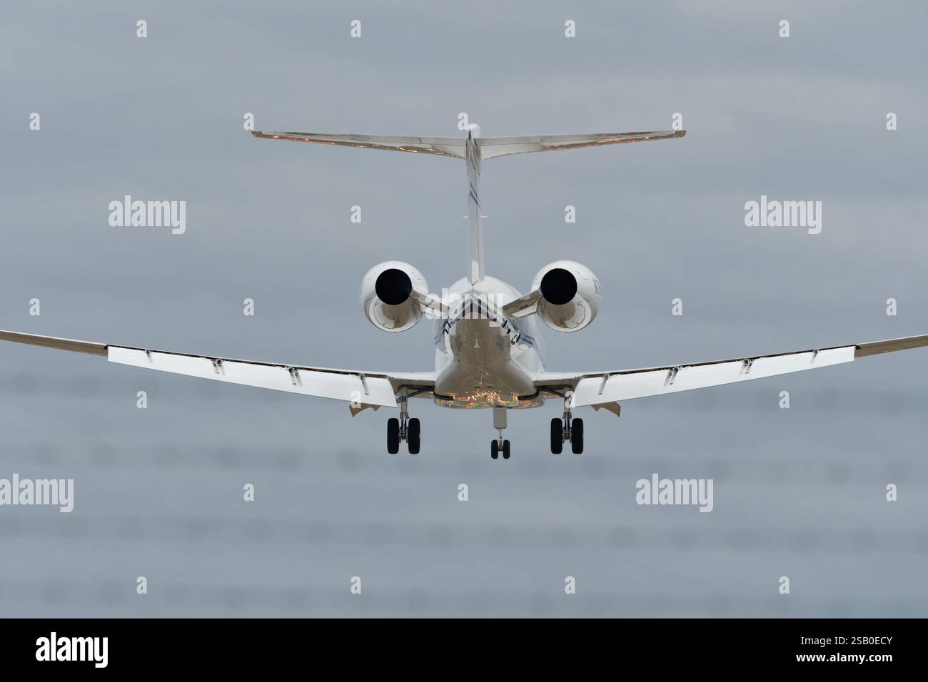 Zurich, Switzerland, January 15, 2024 Business aircraft on its final ...
