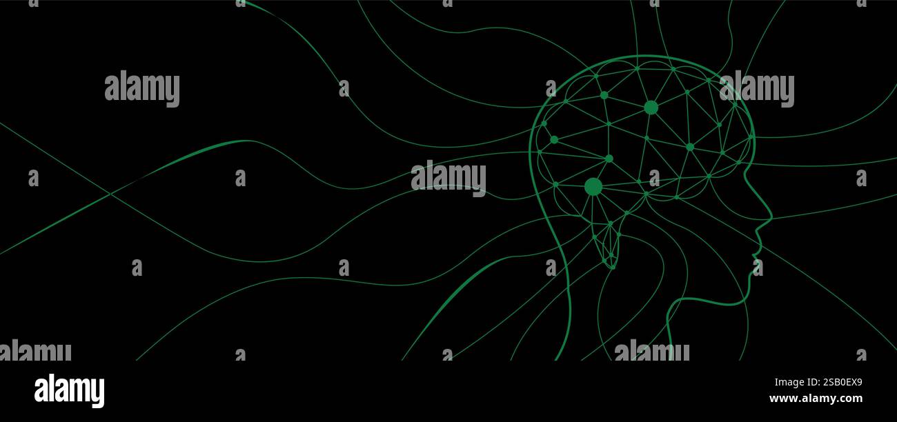 Abstract Artificial intelligence. Cloud computing. Machine learning. Technology web background ...