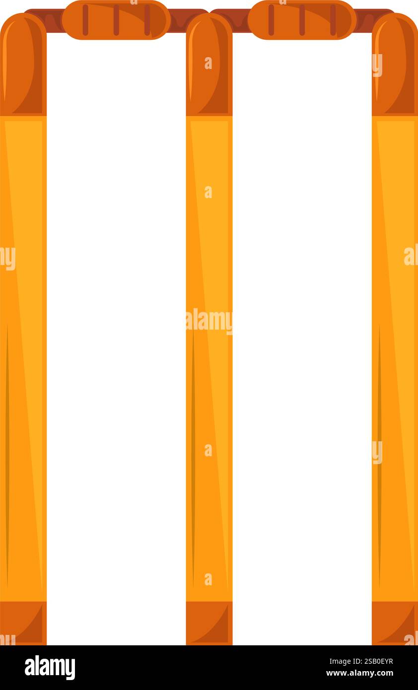 Cricket stumps and bails wicket illustration Stock Vector Image & Art ...