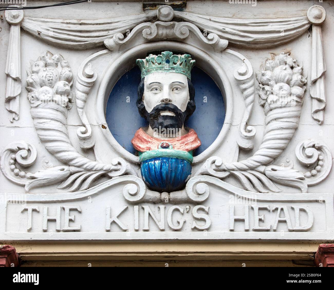Kent, UK - June 9th 2024: An ornate sculpture on the exterior of The ...