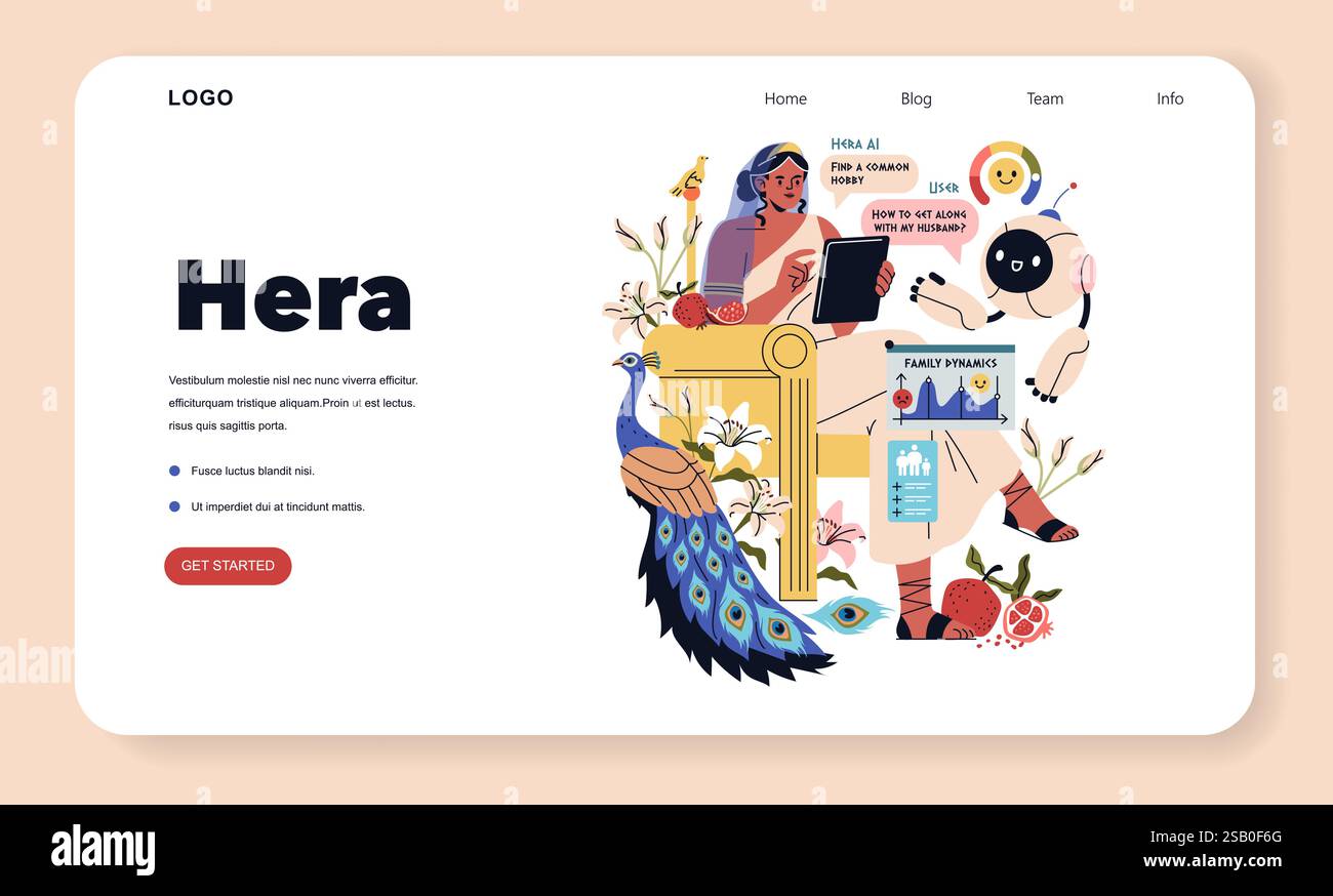 Olympic Gods Synergy concept. Hera interacts with modern technology ...