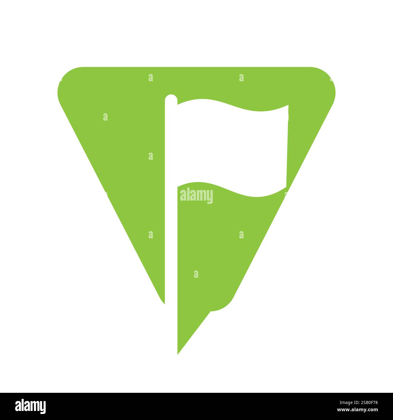 Initial Letter V Golf Flag Logo Design, Sport concept. Goal Achievement ...