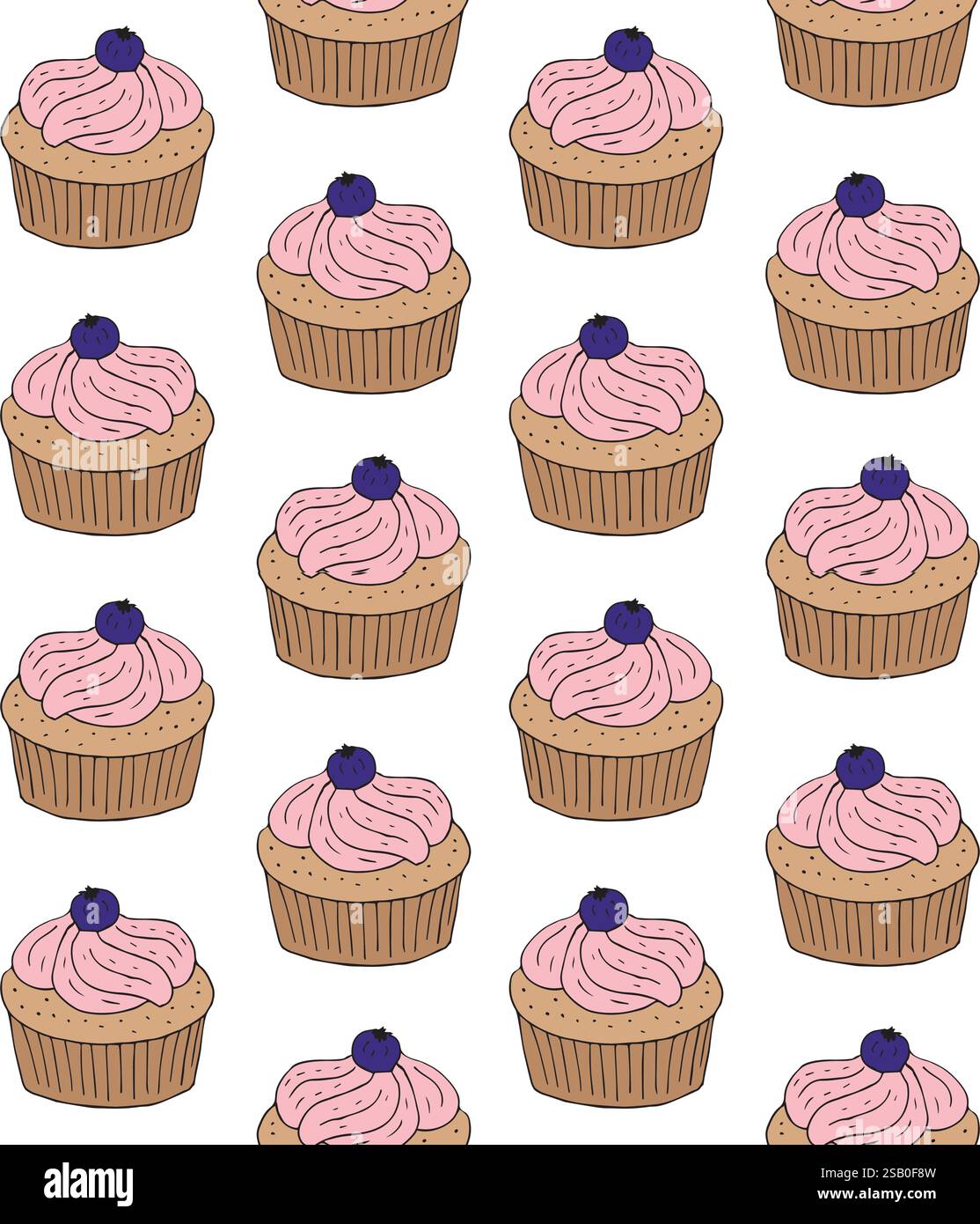 Chocolate cupcake on vintage Stock Vector Images - Alamy