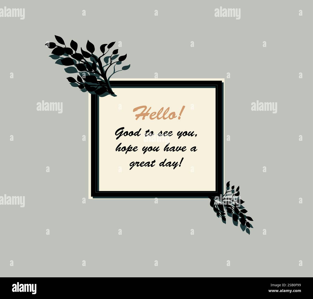 vector greeting card with text Stock Vector Image & Art - Alamy