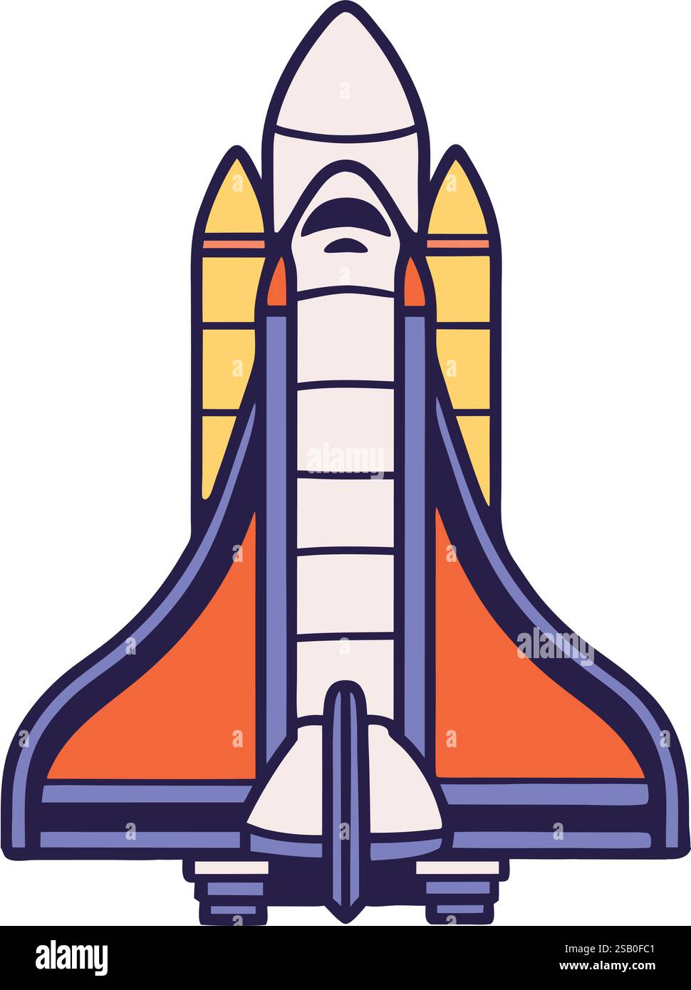 Space shuttle launching with fire trail Stock Vector Image & Art - Alamy