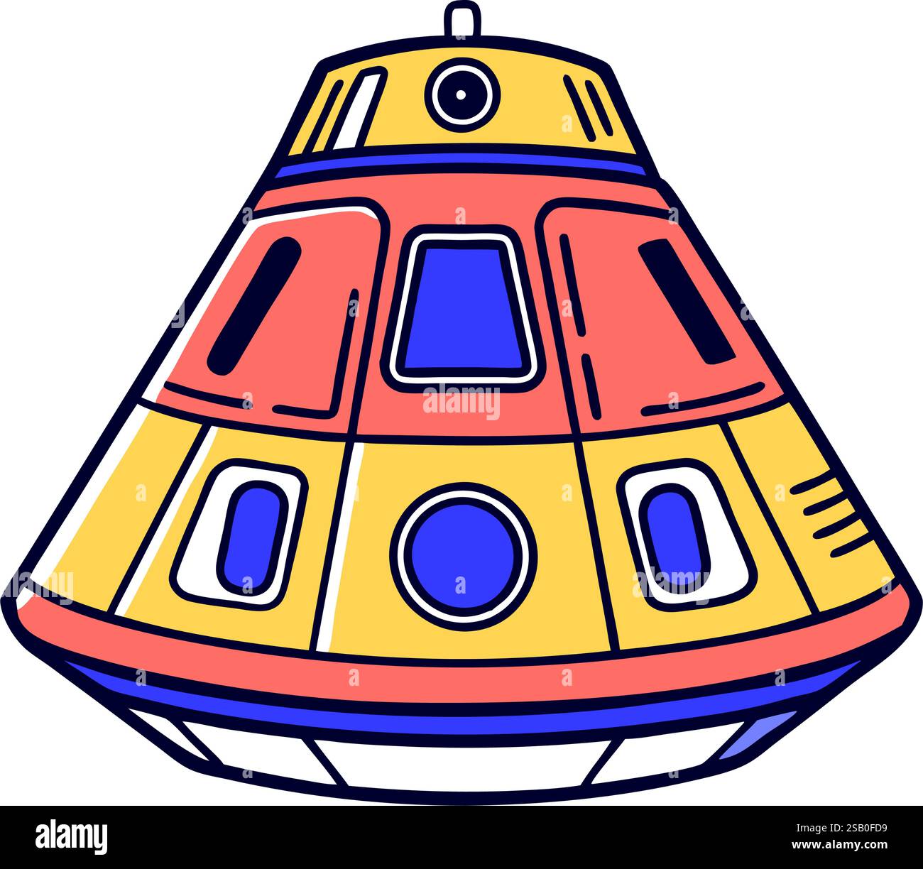 Reentry Space Capsule Stock Vector Image & Art - Alamy