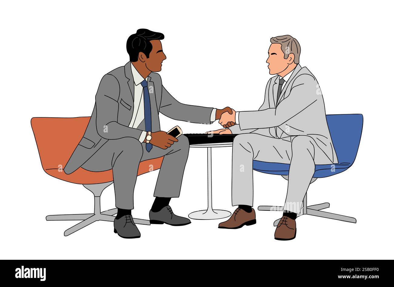 Two standing men hands Stock Vector Images - Alamy