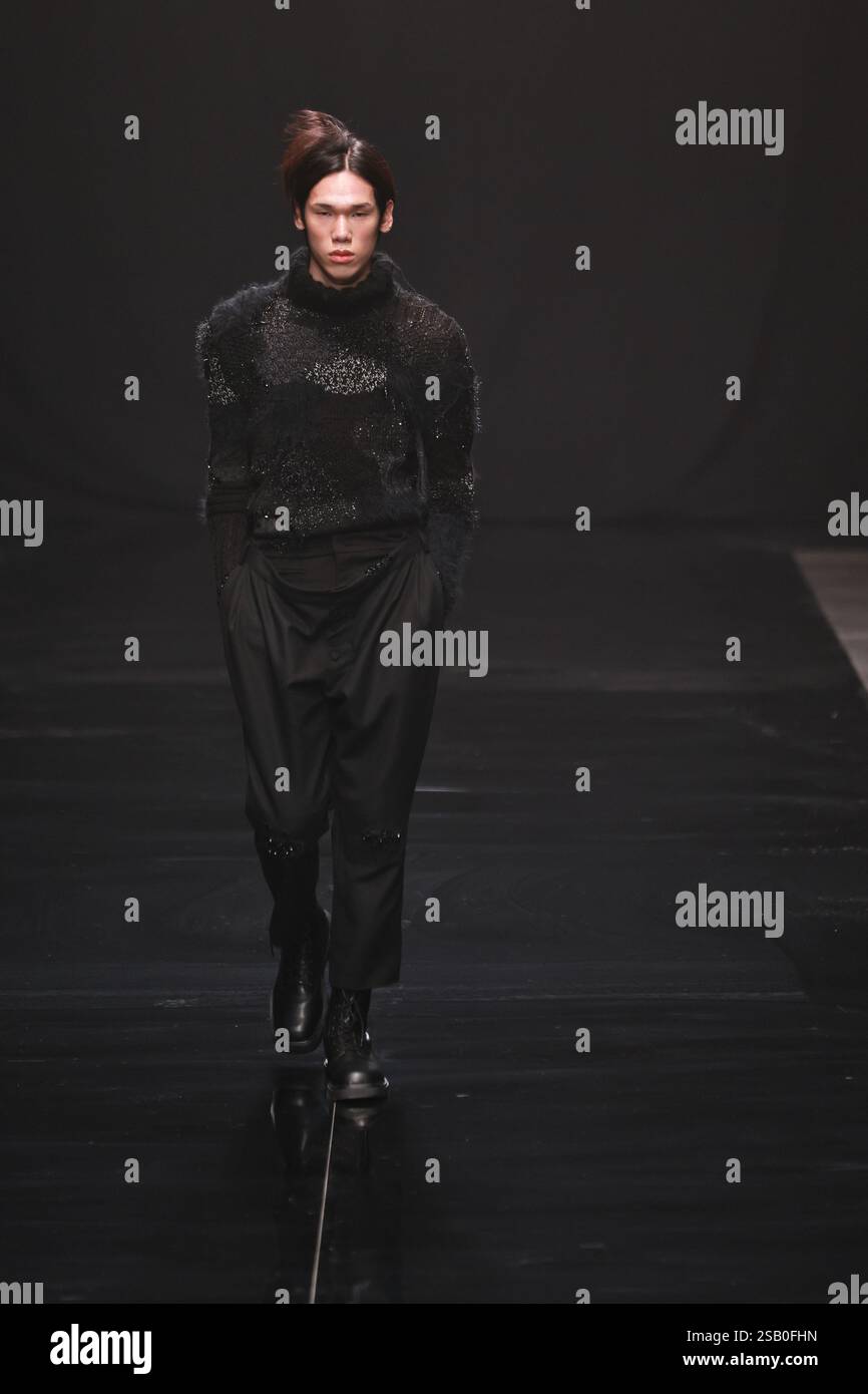 BERLIN, GERMANY - January 31: A model walks the runway during the Danny ...