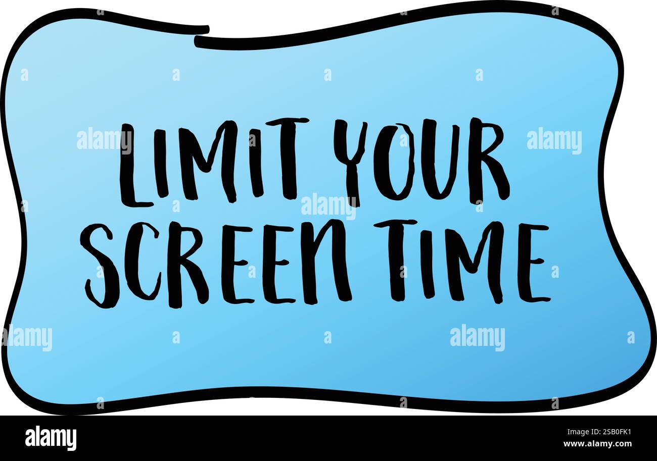 limit your screen time, inspirational reminder note, self control and ...