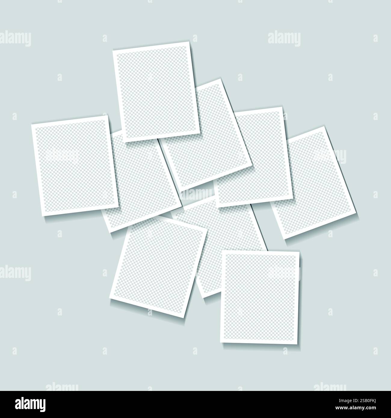 Simple elegant mood board photo collage white background Stock Vector ...
