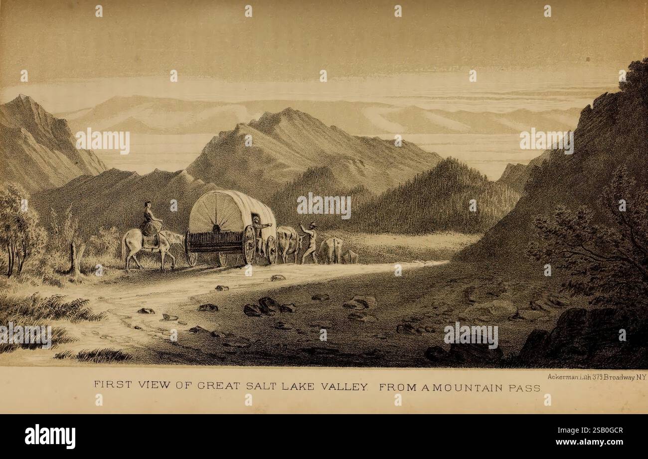 Wagon pioneers traveling river hi-res stock photography and images - Alamy