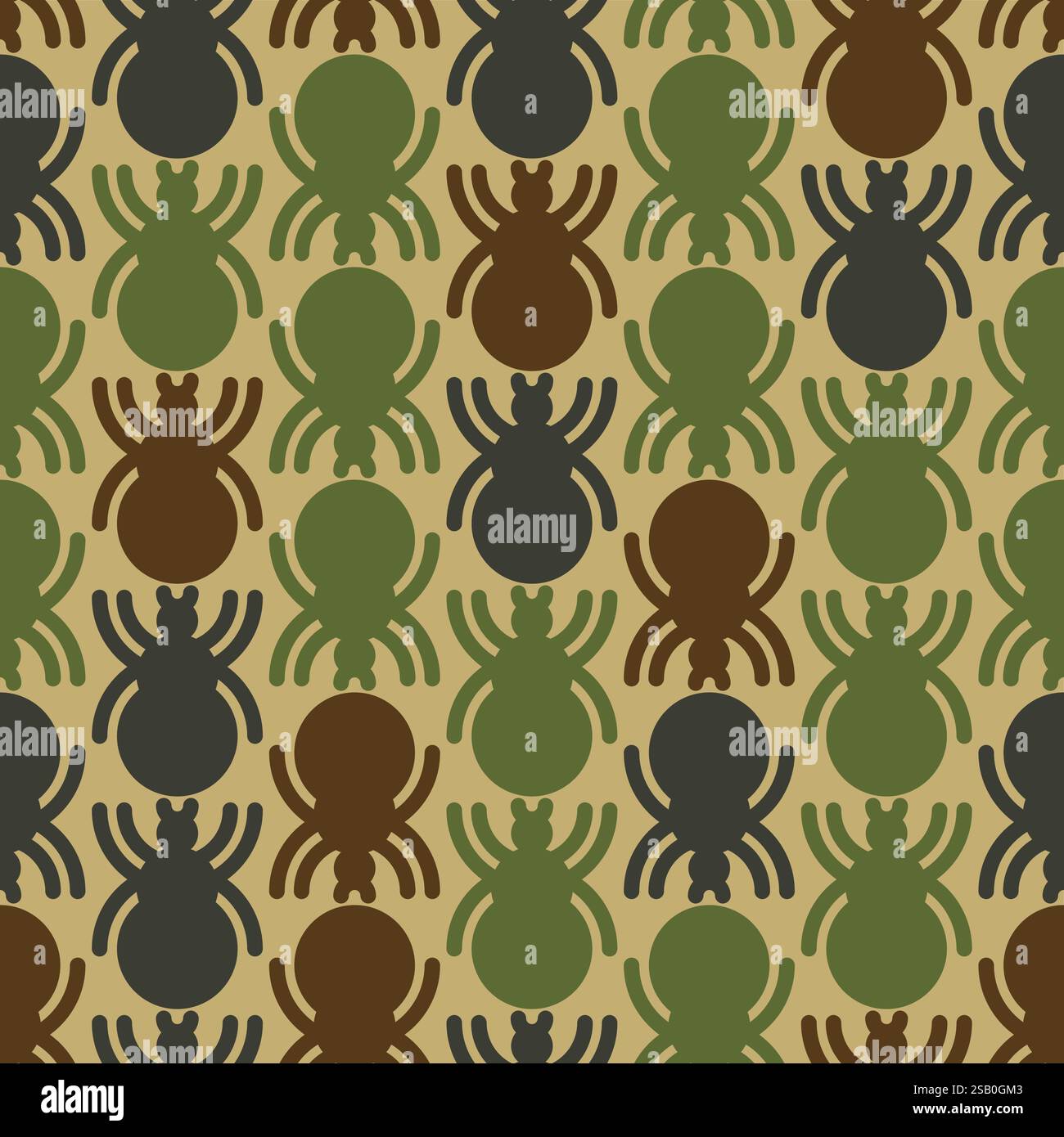Tick insect Army pattern seamless. Military background insects. Texture ...