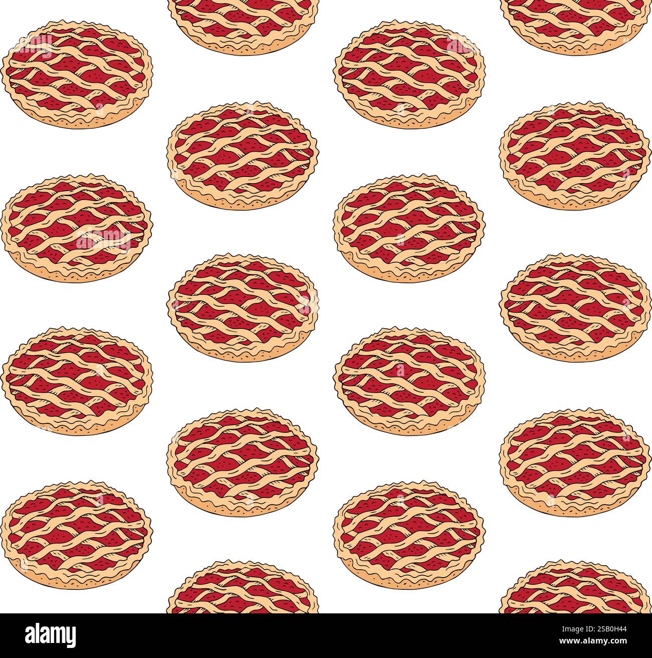 Vector seamless pattern of doodle sketch pie Stock Vector Image & Art ...