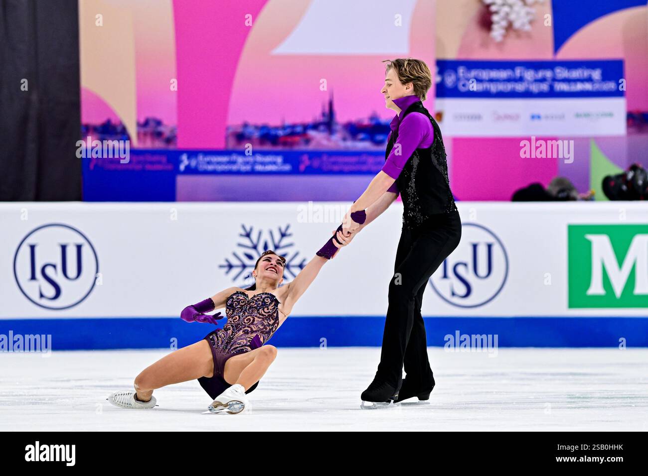 Diana DAVIS & Gleb SMOLKIN (GEO), during Ice Dance Rhythm Dance, at the ...