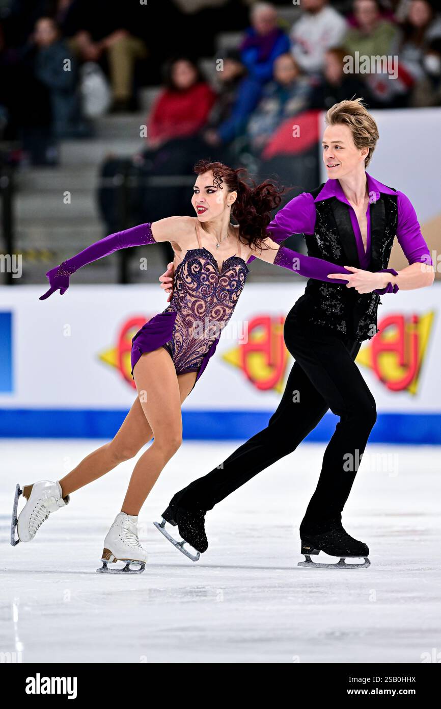 Diana DAVIS & Gleb SMOLKIN (GEO), during Ice Dance Rhythm Dance, at the ...
