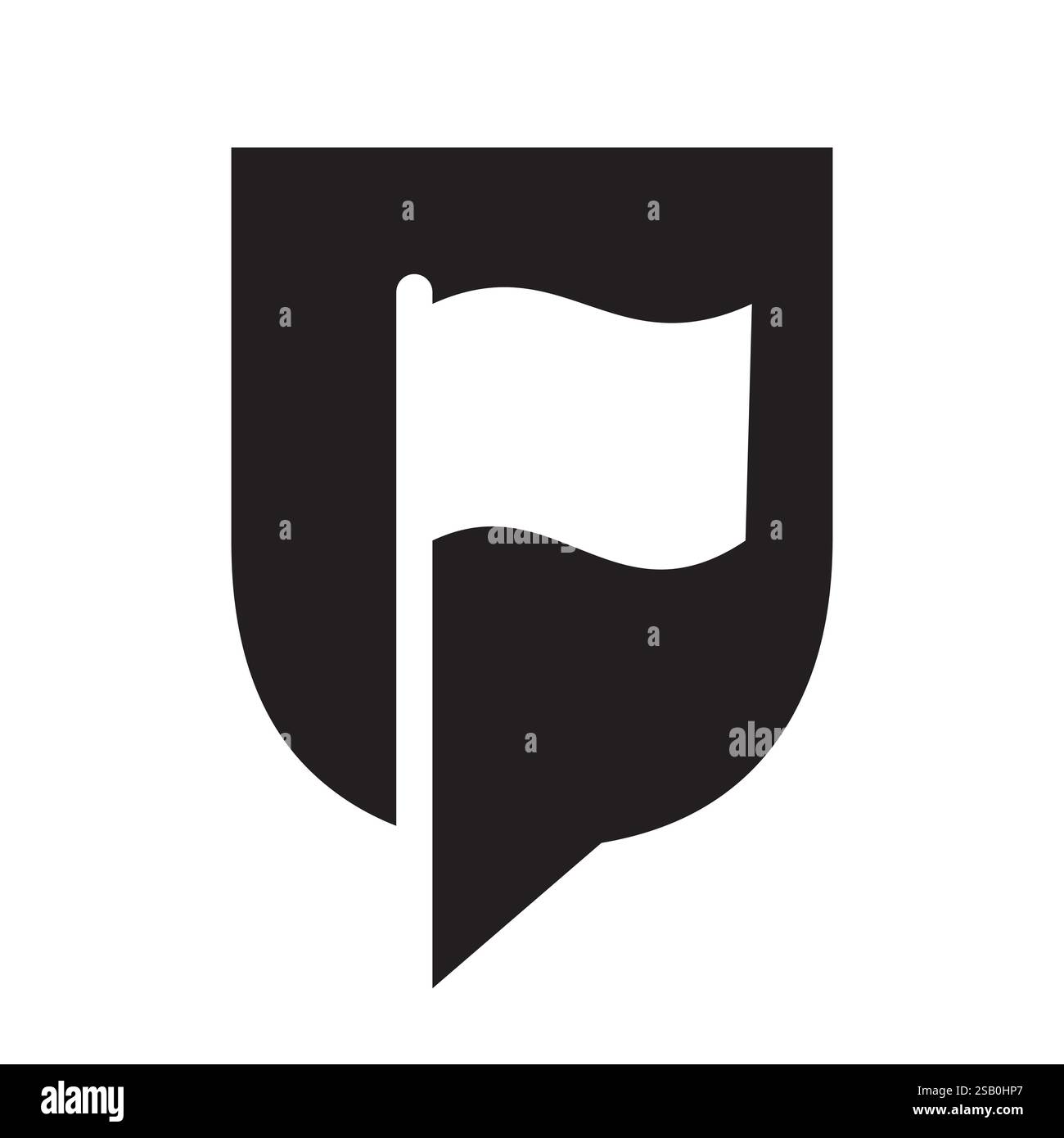 Initial Letter U Golf Flag Logo Design, Sport concept. Goal Achievement ...